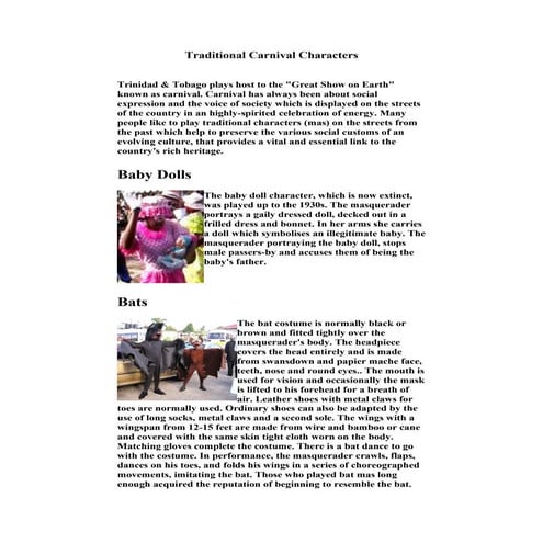 Traditional carnival characters | DOC