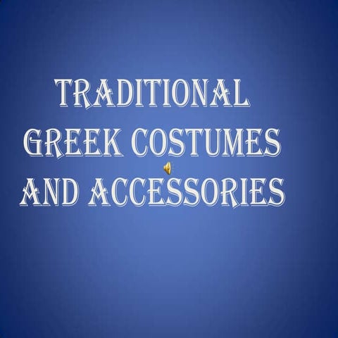 Traditional costumes | PPT