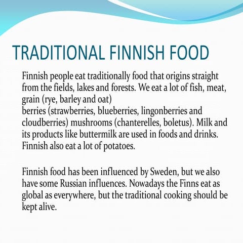 Traditional Finnish Food | PDF
