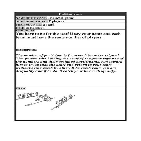 Traditional game | DOCX | Sports