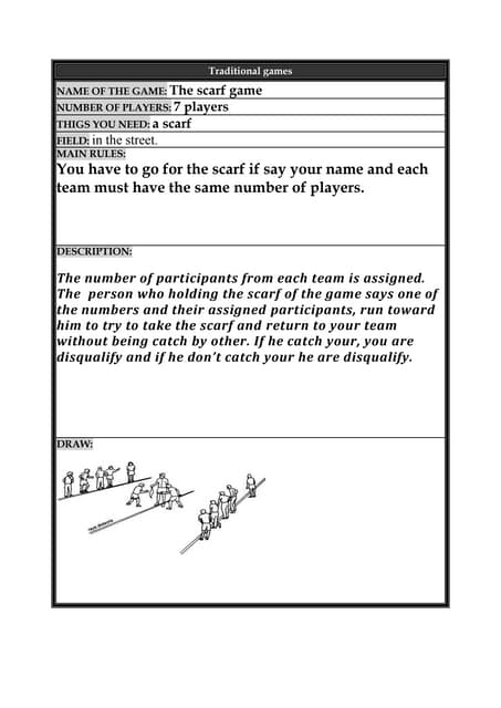 9 traditional games worksheet (1) | DOCX