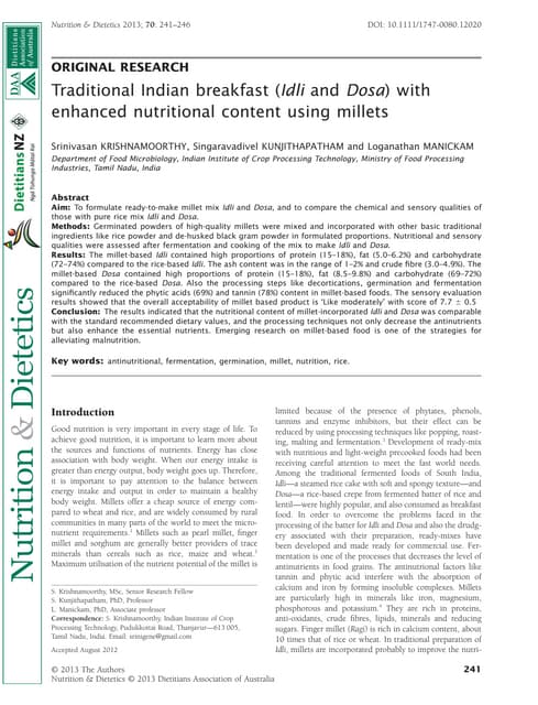 Nutritive values of common Indian Foods | PDF