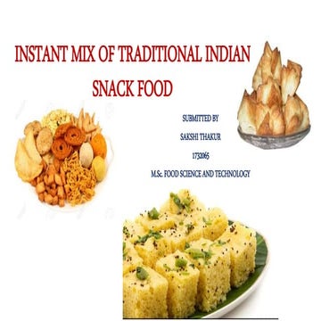 Traditional indian snack food | PPTX