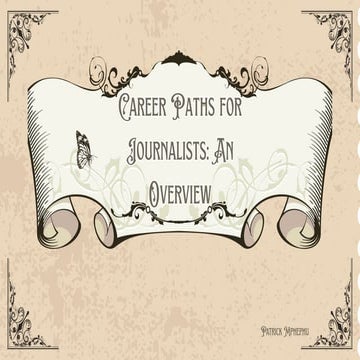 Exploring Journalism Careers Through the Lens of Patrick Mphephu | PDF