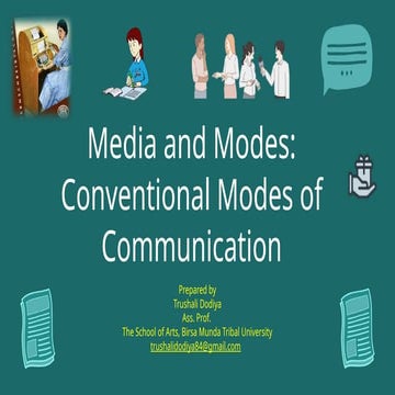 Media and Modes: Traditional Modes of Communication.pptx