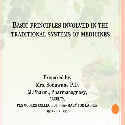Basic Principles of Traditional Systems of Medicine | PDF