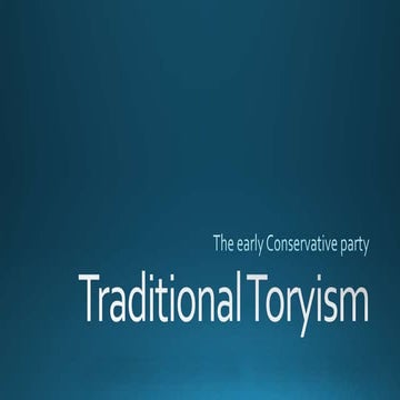 Traditional toryism | PPT