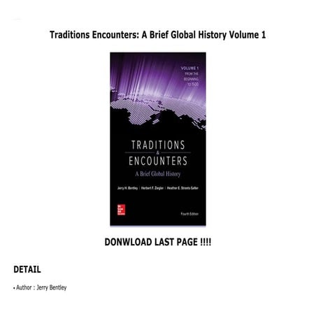 Traditions Encounters: A Brief Global History Volume 1 | PDF | Books ...