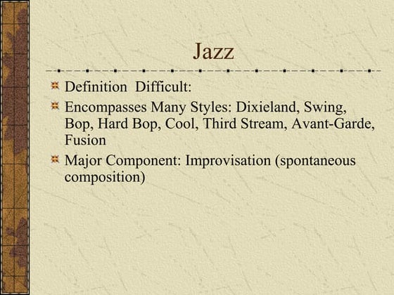 Jazz Music | PPT | Jazz | Music