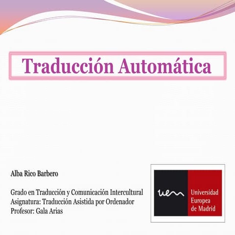 Historia de la Traducción Automática | PPTX