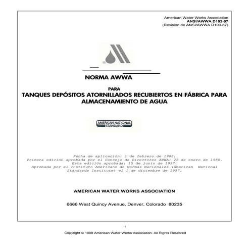 Traduccion de-norma-awwa-para-tanques-de-almacenamiento | PDF