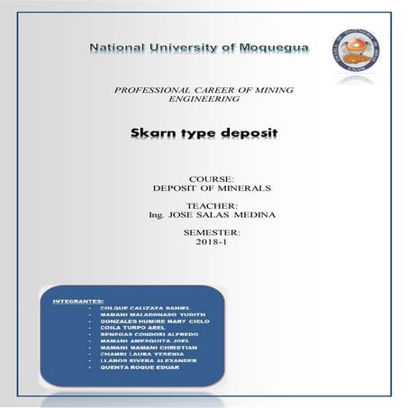 skarn deposits and their mode of formation | PPTX