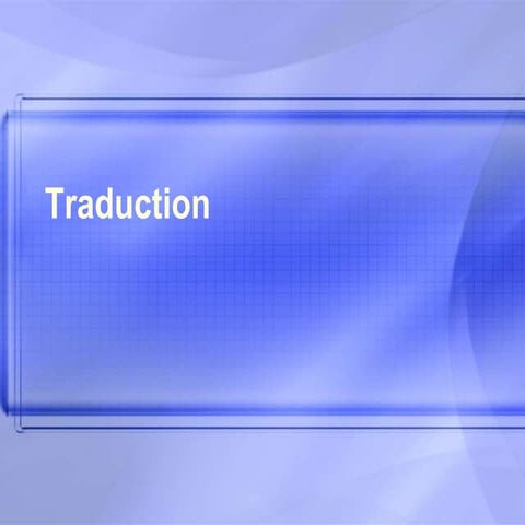 Traduction | PPTX