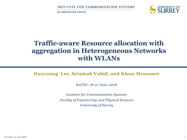Traffic Aware Resource Allocation With Aggregation In Heterogeneous