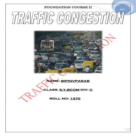 Traffic congestion | DOCX