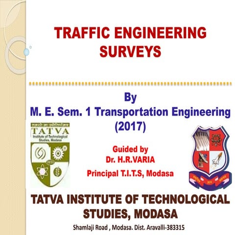 Traffic Engineering survey Analysis | PPTX