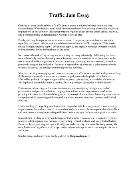 Essay On Traffic Jam.pdf