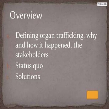 Trafficking of organs and documents in the Economics Offences | PPT