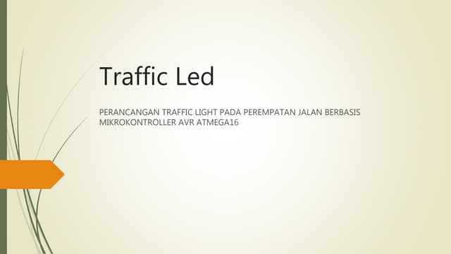 simulasi lampu lalu intas menggunakan atmega16 | PPT simulasi lampu lalu intas menggunakan atmega16 | PPT