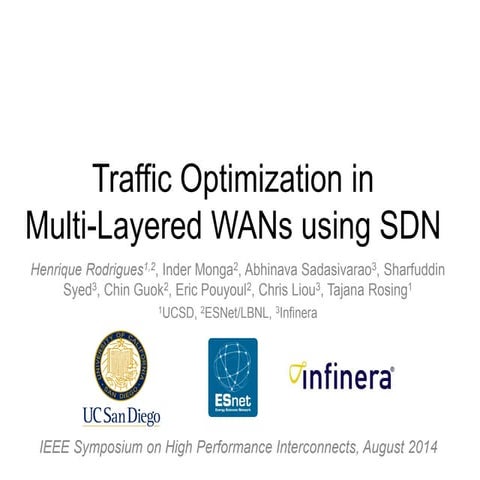 Traffic Optimization in Multi-Layered WANs using SDN | PDF