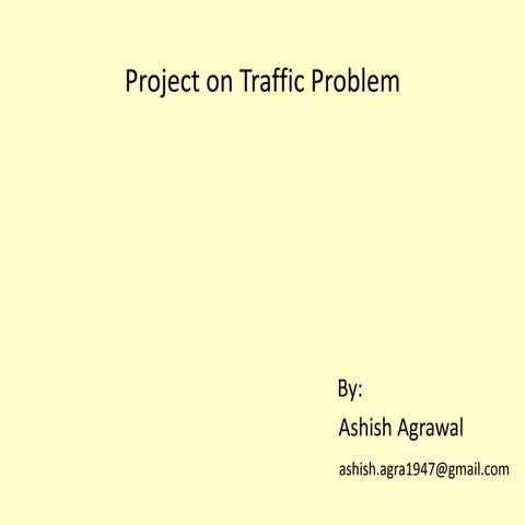 Traffic problem project | PPTX