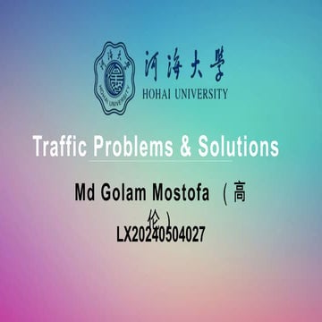 Traffic Problem and Solution for transportation .pptx