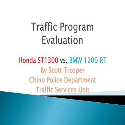 Traffic program evaluation (powerpoint) | PPTX