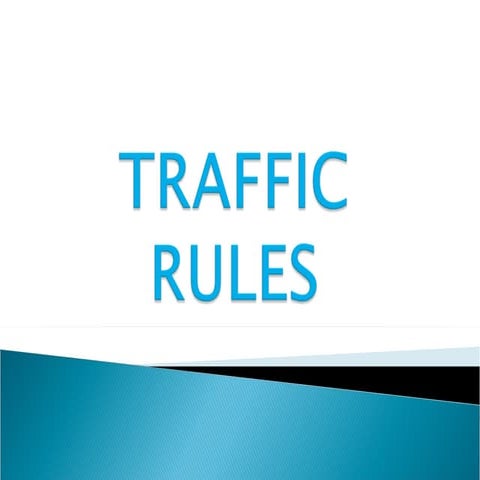 Traffic Rules | PPT