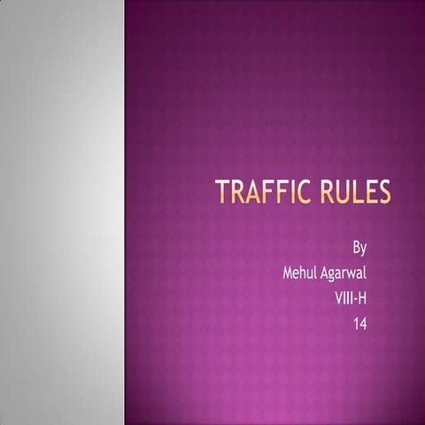 Traffic rules | PPTX