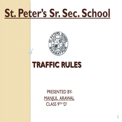 Traffic rules and regulation | PPTX