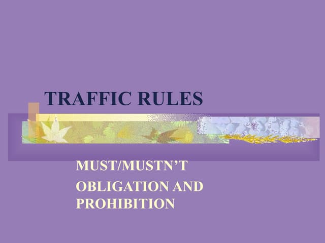 Traffic Rules | PPT