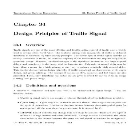 Traffic signal design (1) | PDF