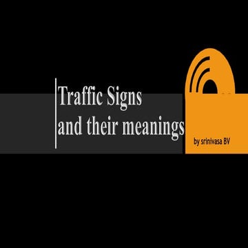 Traffic signs and meanings | PDF