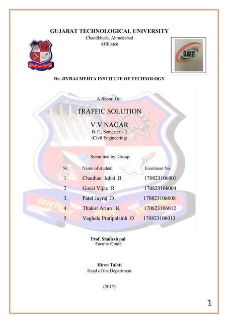 Traffic Project Report | PDF | Technology & Computing