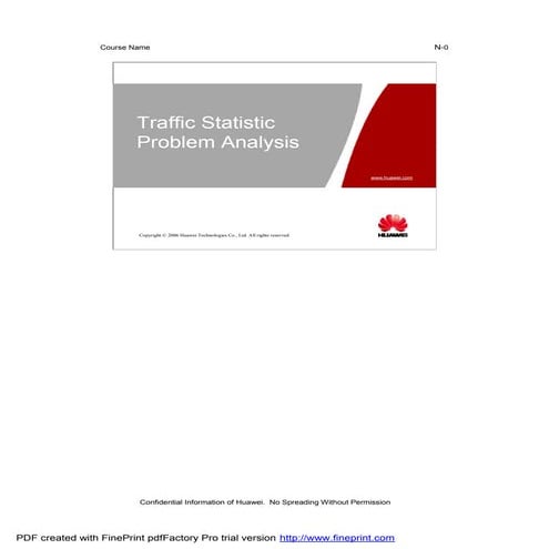 Traffic statistic problem analysis recommended | PDF