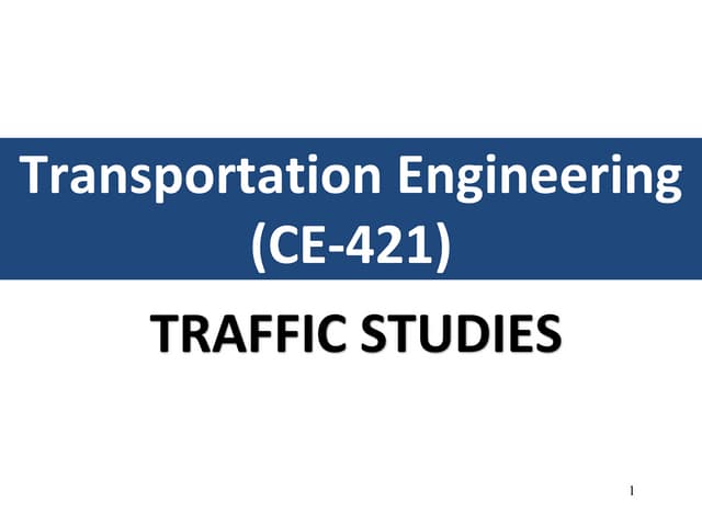 Origin – Destination survey | PPTX