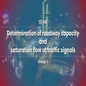 Traffic survey | PPTX