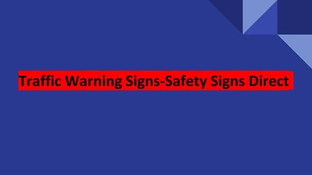 Signs, Signals, and Road Markings | PPT