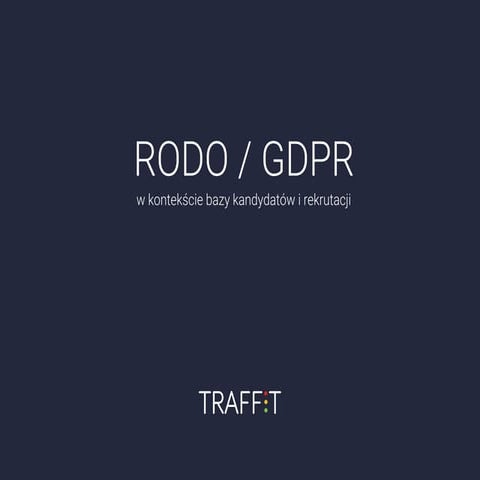 GDPR/RODO w rekrutacji | PDF | Databases | Computer Software and Applications