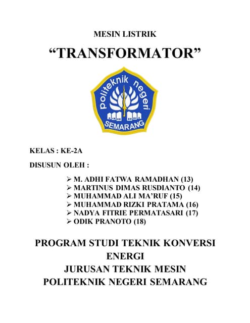 Teknik transformator | PDF