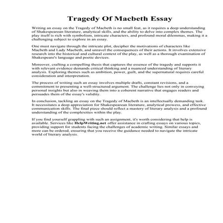 Tragedy Of Macbeth Essay.pdf