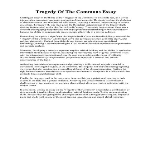 Tragedy Of The Commons Essay.pdf