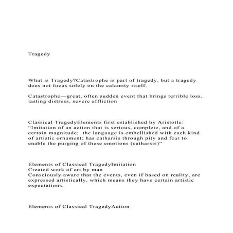 Elements of greek tragedy and the tragic hero | PPTX