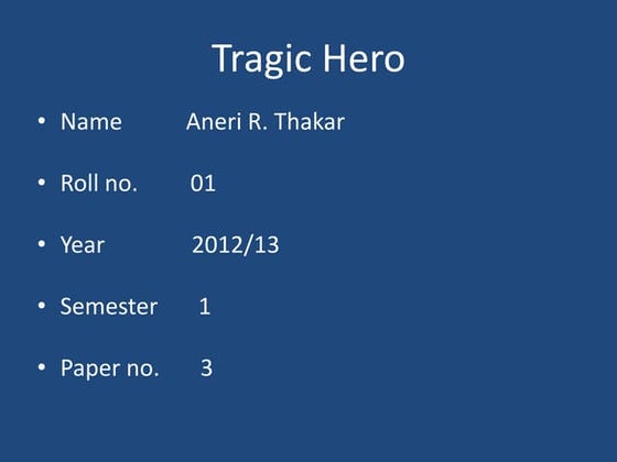 5 tragichero | PPT