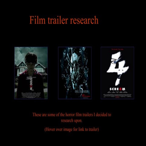 Shot types in horror films | PPTX