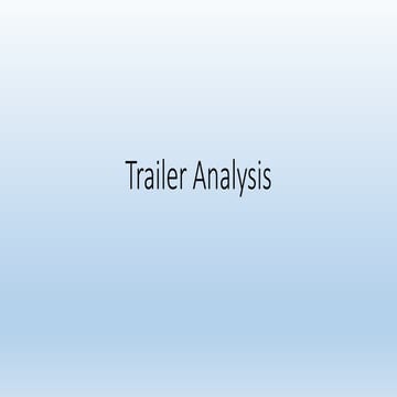 Trailer analysis | PPTX | Comedy (Music and Audio) | Music