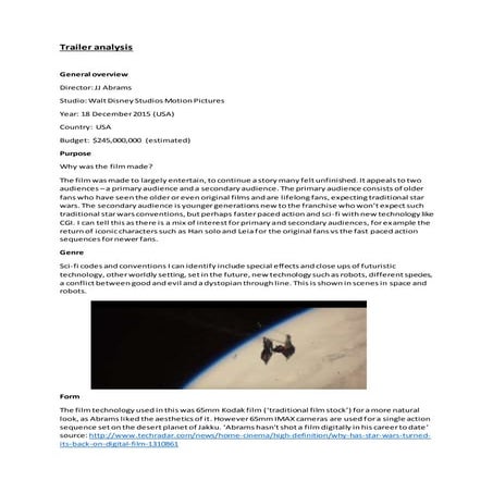 Trailer analysis | PDF