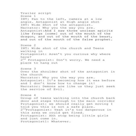 Trailer Script | DOCX