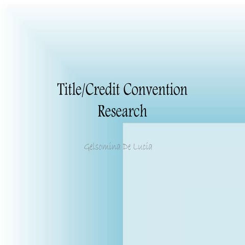 Titles and credits | PPTX