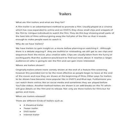 Movie Trailers | PPT